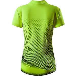 jeansian Women Sport Quick Dry Short Sleeves Polo Tee SWT251 GreenYellow XXL