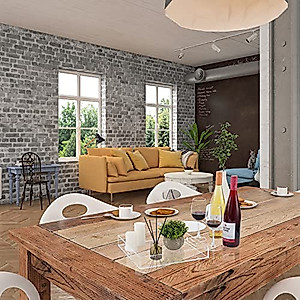 MIKINEE 12×12 Inches Clear Acrylic Sturdy Serving Tray Decorative Ottoman Coffee Table Trays Water Proof Bed Tray Counter Top Organizer