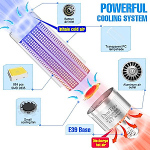 DuuToo 1000Watts Equivalent LED Corn Light Bulbs 200W E39 Mogul Base Lamp 5000K Daylight Super Bright 28950Lumens Indoor Large Area Lights AC110V Warehouse Workshop Gymnasium Shop Commercial Lighting