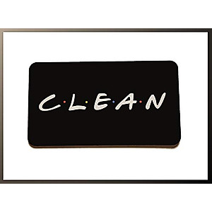 Friends Inspired Clean Dirty Reversible Double Sided Dishwasher Magnet, Strong Universal Sign Indicator with 3M Magnetic Plate, Non-scratching Magnets Tell Whether Dishes Are Clean or Dirty