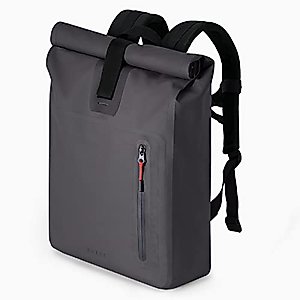 A-LAB Model A Waterproof Bicycle & Messenger Backpack Rolltop Daypack for Commuting and Traveling with 15.4'' Laptop Sleeve 26l in black