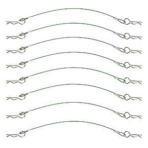 8Pack ShareGoo Metal Clip R Pin Rod with Steel Anti-Lost Rope RC Body Shell Clip Wire Compatible with 1/8 1/10 Traxxas HSP Arrma Axial Redcat RC Car Truck Crawler (Green)