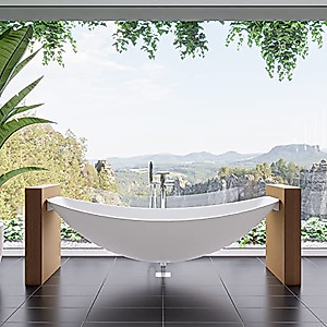 ALFI brand ABSD55C 5" x 5" Modern Square Stainless Steel Shower Drain with Groove Holes, Silver