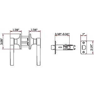 Design House 783035 Scroll 2-Way Adjustable Passage Door Lever, Polished Brass