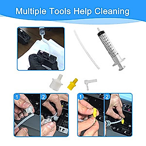 ACETONER Printhead Cleaning Kit for HP,Canon,Brother,Epson ecotank ET-2720 2850 15000 2800 8550 4800 WF-3820 4820 2860 XP-4100 Inkjet prinrter Head Cleaner kit (100ml)