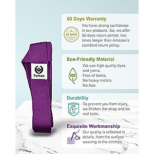 Tumaz Yoga Mat Strap [MAT NOT Included] (2 Sizes) with Extra Thick & Comfy Delicate Texture, Adjustable Yoga Mat Carrier