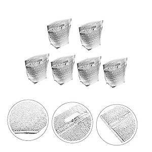 Asakkura 6pcs Self-sealing Thermal Bag Take Out Food Bag Padded Tote Bag Insulated Food Delivery Bag Organizer Tote Bag Zip up Tote Bag Cake Packing Bag Convenient Cake Bag Baking Food Bag