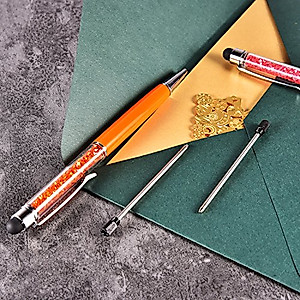 24 Pieces Ballpoint Pen Refills for Diamond Crystal Stylus Pens, 2.75 Inches (Black Ink)