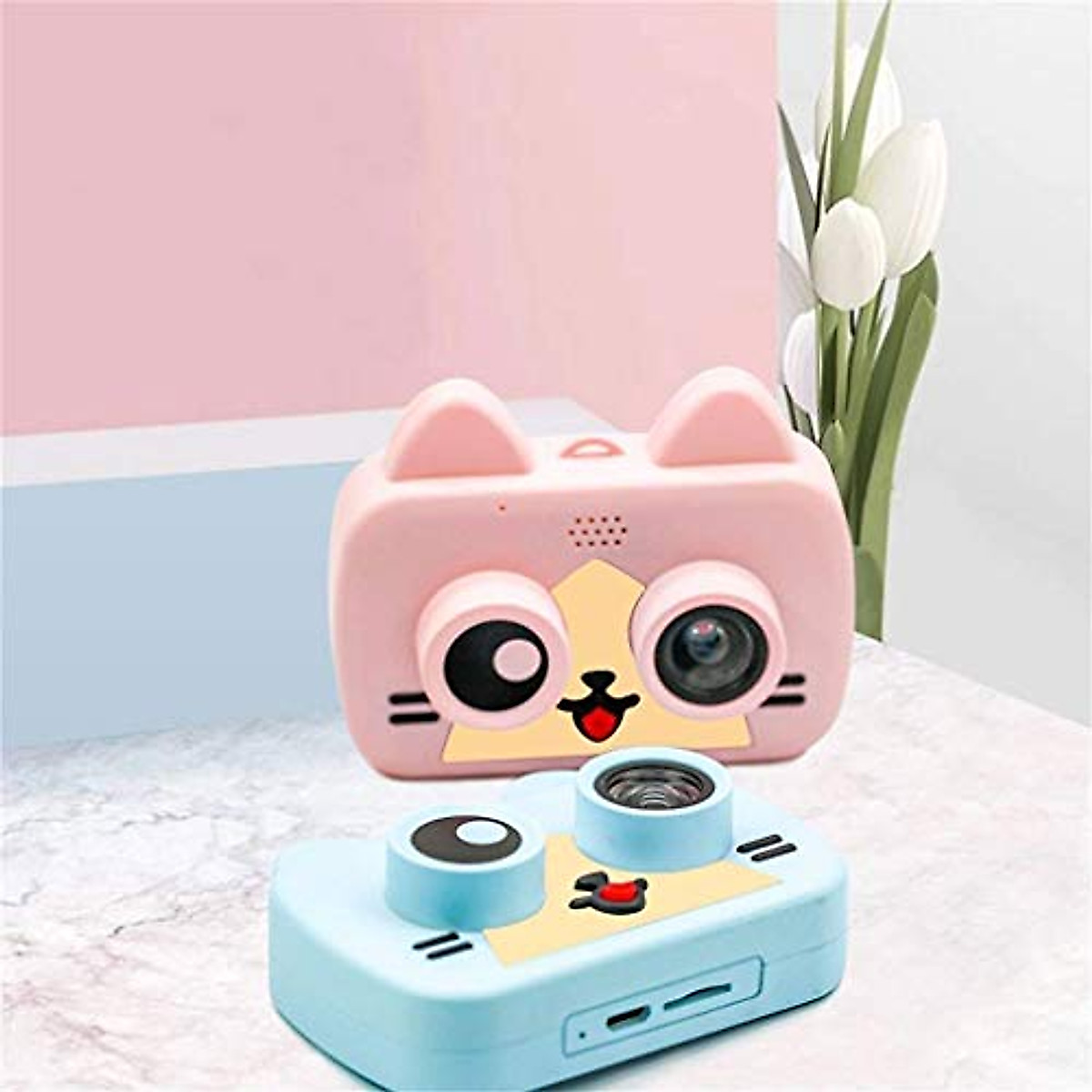 LKYBOA Children's Digital Camera - Photo Recording Video Smart Mini Girl Toy (8.2X5.8X3.1 Cm) (Color : B)