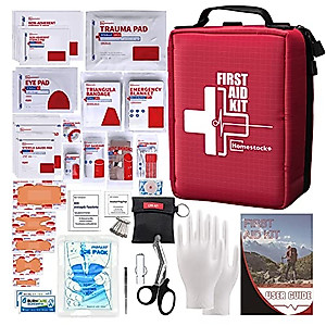 [New Upgrade] Professional First Aid Kits, First Aid Trauma Kit with Labelled Compartments Molle System for Car, Hiking, Backpacking, Camping, Traveling, and Cycling