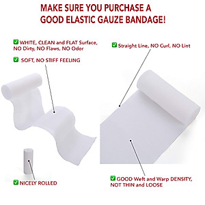Hospora Medical Elastic Cotton Conforming Gauze Roll, 4 Inches, Individual Pack, First Aid Rolled Stretch Gauze, 24 Packs