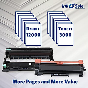 INK E-SALE Compatible Toner Cartridge and Drum Set Replacement for Brother TN760 TN730 DR730 (2 Toner + 1 Drum) for HL 2325DW L2350DW L2370DW L2390DW DCP-L2550DW MFC L2710DW L2717DW L2750DW