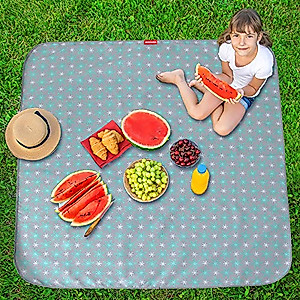 Splat Mat for Under High Chair Mat, Mealtime Baby Splat Mat for Art/Crafts/Playtime, Anti Slip Waterproof Splash Mat, Machine Washable Portable Picnic Floor Mat Baby Feeding Table Cloth, 42x46 Inch