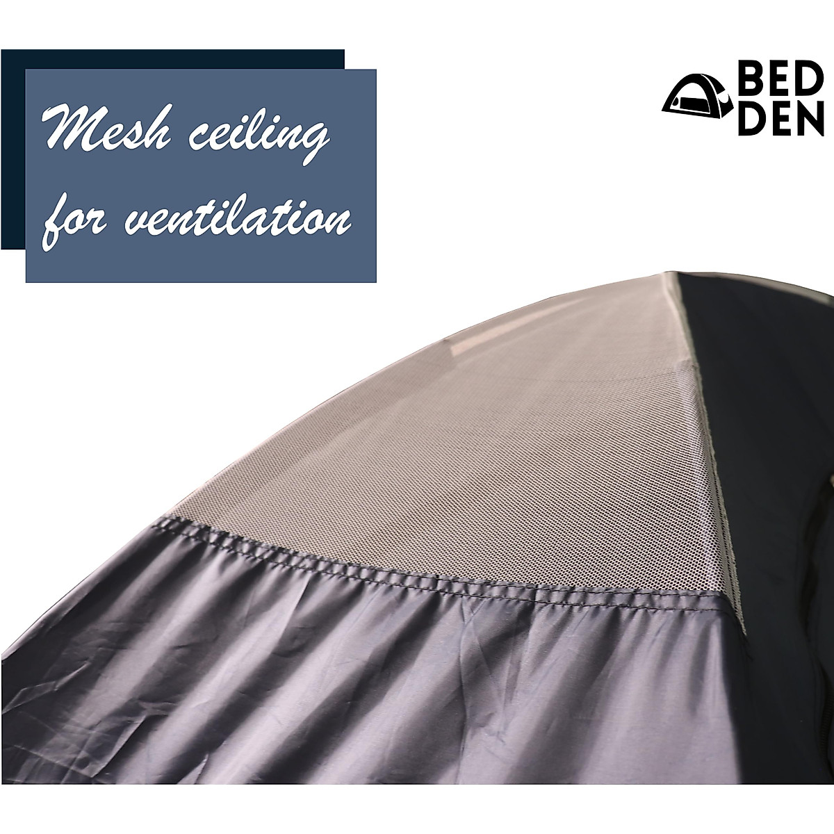 Bed Den - Foldable Privacy Bed Tent Canopy Twin XL (79.5" L x 37.4" W x 35" H) Pop Up College Dorm Room Kids Cozy Sleep Better