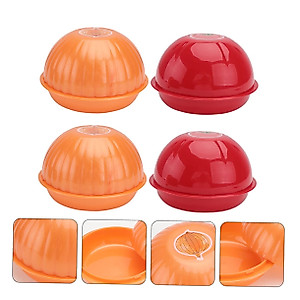 Zerodeko 12 Pcs Vegetable Preservation Bowl Onion Keeper Holder Fruit Vegetable Saver Vegetable Produce Saver Pepper Onion Storage Container Onion and Saver Fruit Container Plastic Salad