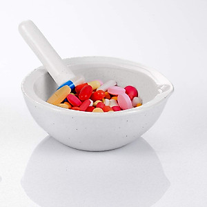 Young4us 2 Pack Mortar and Pestle Set, 60mm 100mm for Scientific Experiment Science Supplies Food Preperation