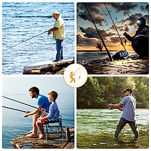 SANLIKE 5.9' Fishing Rod and Reel Combo, Fishing Rod, Fishing Pole, Fishing Gear and Equipment, Carbon Fiber Travel Fishing Rod, Fishing Pole Set for Sea, Lakes, Men's Gift, Travel