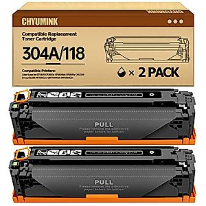 JC Toner Compatible for 304A CC530A Toner Cartridge for use with Color LaserJet CP2025 CP2025dn CM2320fxi mfp; imageCLASS MF726Cdw LBP766 ( Black, 2-Pack)