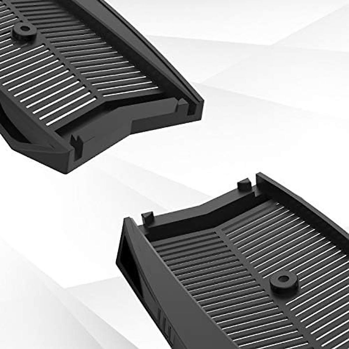 Younik Vertical Stand for PS-5 Ultra HD Console with Built-in Cooling Vents and Non-Slip Feet - CD-ROM Version(Black)