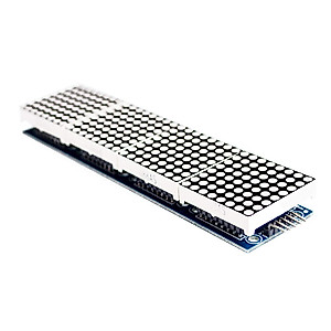 Onyehn 2pcs MAX7219 Dot Matrix Module(Red Light) 4 in 1 Display for Arduino Microcontroller with 5Pin Line(Christmas Decoration DIY Letters Electronic Display)