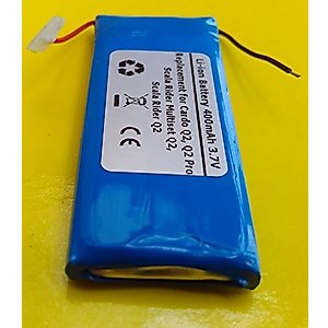 3.7V 400mAh Premium Replacement Battery for Cardo Q2, Q2 proScala Rider, Scala Rider Q2, Scala Rider Multiset Q2 Bluetooth Headsets