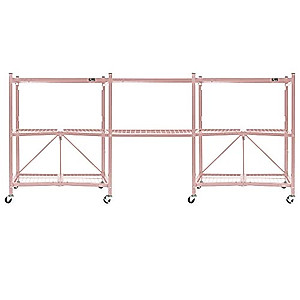 Origami Connection Bridge Racks for R3 Series 3-Shelf Small Storage Rack | Extend Your Racks 31 inches | (2 Pack) - Rose Gold
