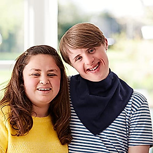 Adult Drool Bandana Bibs, Large Absorbent Special Needs Bibs Set for Teens, Adults, 4+ Years Boy Girl Men Women, 3 Packs