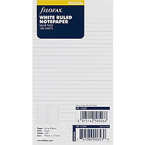 Filofax Ruled White (100 Pack) (B133047)