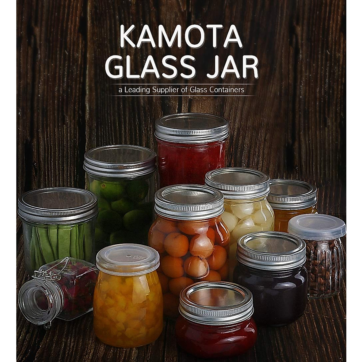 KAMOTA Mason Jars 16 OZ With Regular Lids and Bands, Ideal for Meal Prep, Jam, Honey, Wedding Favors, Shower Favors, Baby Foods, DIY Spice Jars, 12 PACK, 20 Whiteboard Labels Included