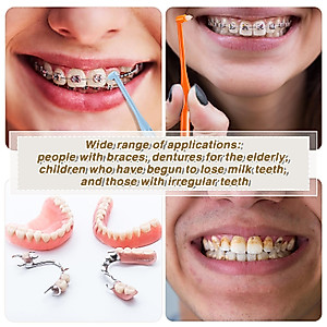 Patelai 6 Pieces End Tuft Toothbrush Soft Interdental Brushes Tooth Stain Remover Trim Toothbrush Single Brush for Implants Teeth Detail Cleaning Supplies(Bright Colors)