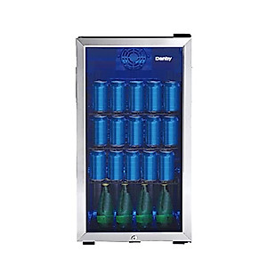 Danby DBC117A1BSSDB-6 117 Can Beverage Center, 3.1 Cu.Ft. Freestanding Drinks Refrigerator for Basement, Dining, Living Room-Bar Fridge Perfect for Beer, Pop, Water, Black/Grey