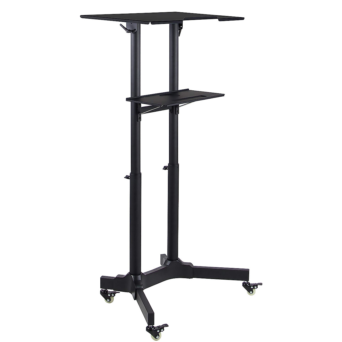 Mount-It! Mobile Standing Height Desk, Portable Podium and Rolling Presentation Lectern, Laptop Stand Up Desk with Caster Wheels (MI-7971)