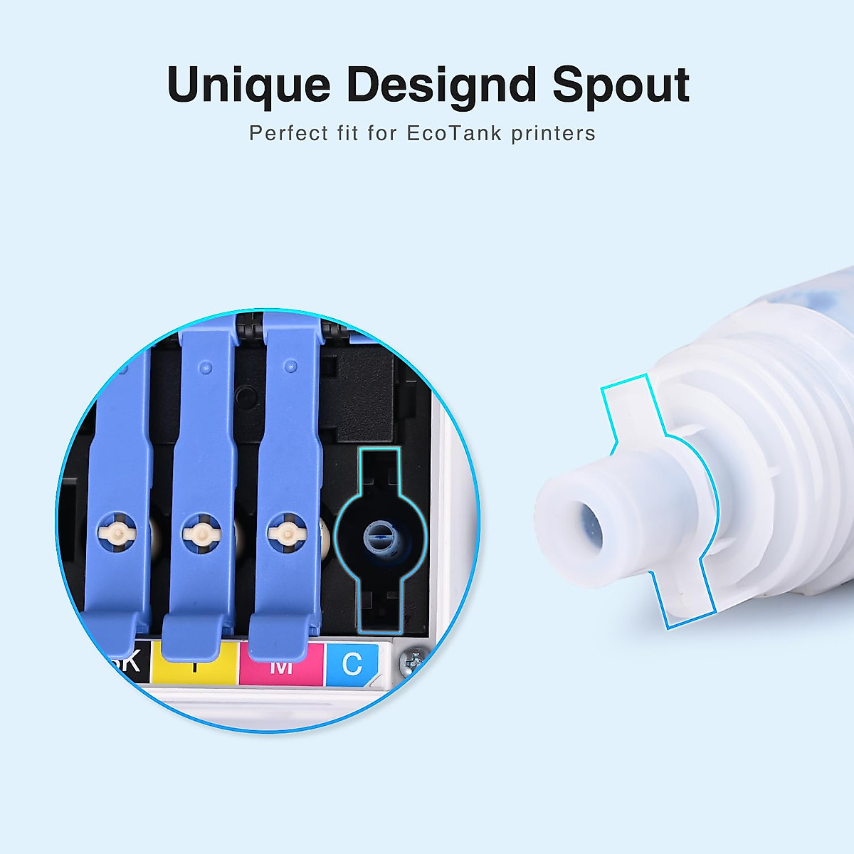 st@r ink Compatible Ink Bottle Replacement for Epson 522 T522 (Black) Refill for EcoTank ET-2720 ET-2800 ET-4700 ET-4800 ET-2710 ET-2803 Printer, 3 Packs