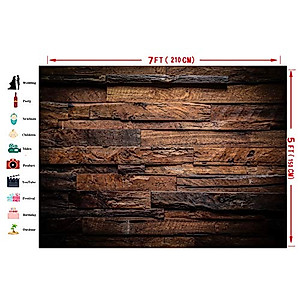 CYLYH 7x5ft Brown Wood Backdrop for Photography Customized Vintage Background for Photo Studio Props D104