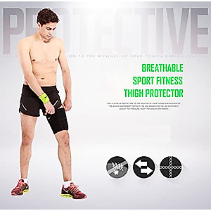 Dexlary Compression Thigh Recovery Sleeve for Hamstring Pain, Groin Pain, & Quad Support - Guaranteed to Speed up Recovery & Relieve Pain and Soreness - Great for Running & All Sports! (1 Sleeve)