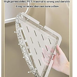 mcgotasy Fuxeti Suction Cup Shelf, Light Luxury Style Punch-Free Storage Rack, Raidley No Drill Clear Wall Caddy, Fuxeti Suction Cup Mount, Corner Shower Caddy Suction Cups (Rectangular-Grey)