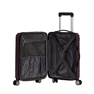 Rockland Star Trail Hardside Spinner Wheel Luggage, Purple, 2-Piece Set (20/28)