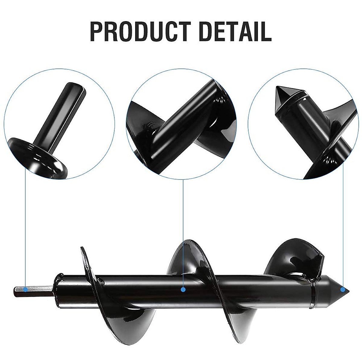 Samman Auger Drill Bit for Planting 3’’ x 10’’ Garden Auger Spiral Hole Planter Plant Tree Bulb Flower Fits for 3/8 Inch Hex Drive Drill 1Pack …