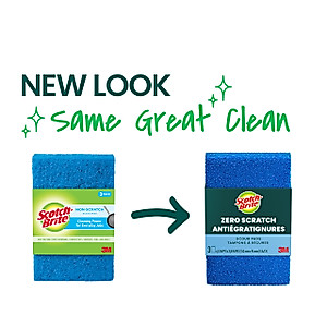 Scotch-Brite Non-Scratch Scour Pads, Scouring Pads for Kitchen and Dish Cleaning, 3 Pads