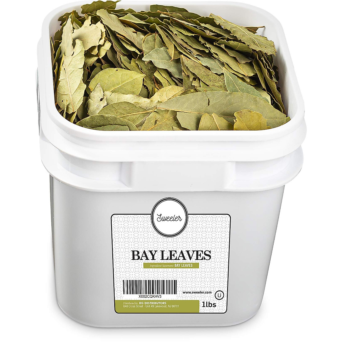 Sweeler, Bulk Bay Leaves, Value Large Bucket Size for Food Service & Home Use, 8 Ounces (1 Pack)