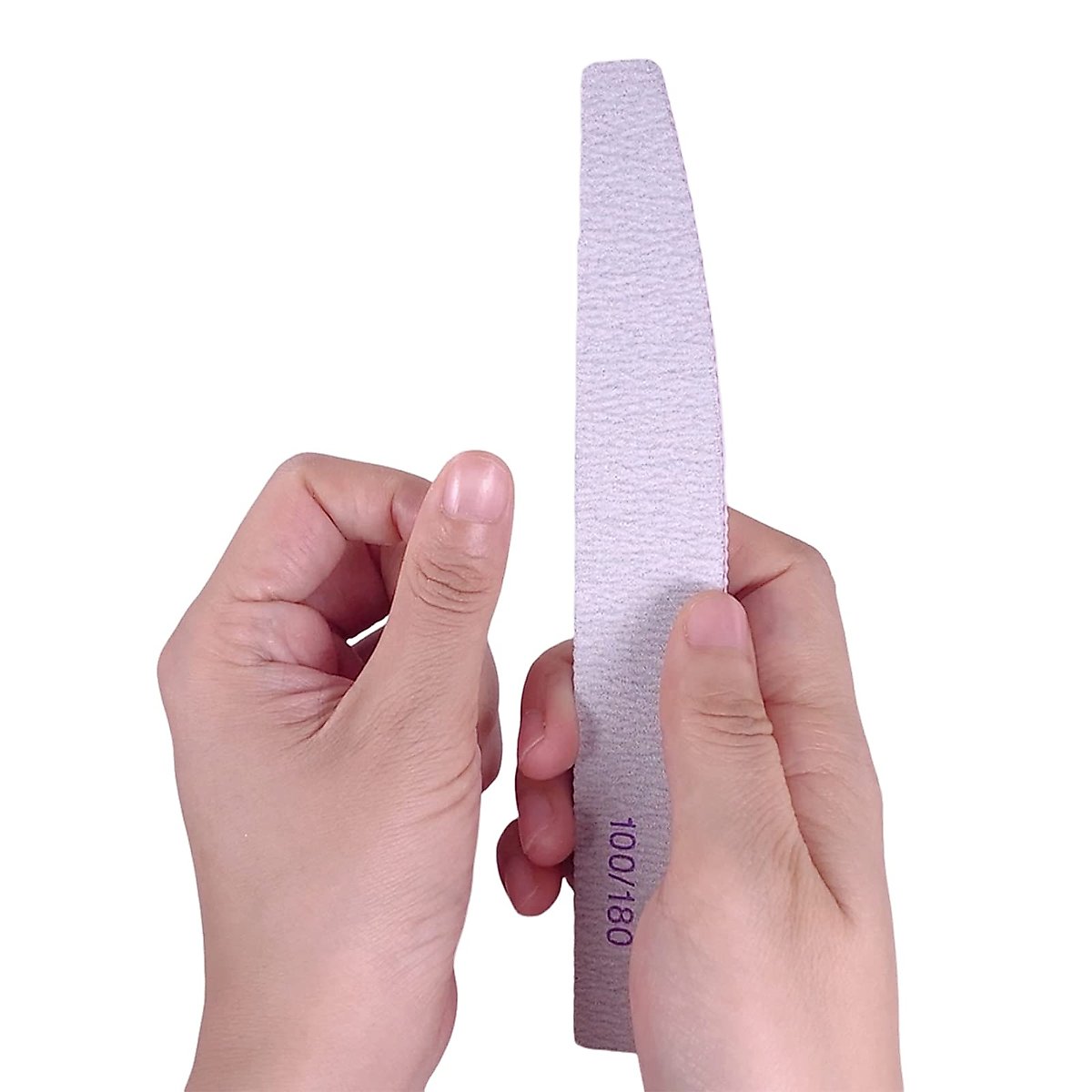 Nail File and Buffer (20 Pcs), Buffer Block Nail Files Double Sided 100/180 Grit for Acrylic and Natural Nails, fingernail Emery Board Buffing Blocks Manicure Set Nail Care kit Tool Halfmoon Arc