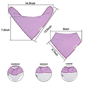 CIVARUA KIDS Baby Bandana Drooling Bibs for Girls, 8 Pack Soft and 100% Organic Cotton Bandana Bibs for Drooling and Teething, Unisex Teething Bibs Set for Infant (Printing)