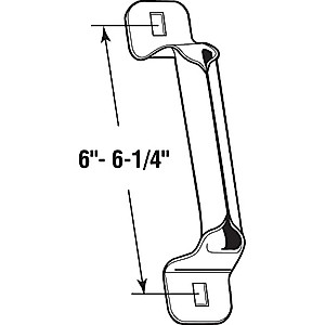 Prime-Line MP52130 Garage Door Bottom Lift Handle, 6 In., Steel, Zinc Plated Finish (2 Pack)