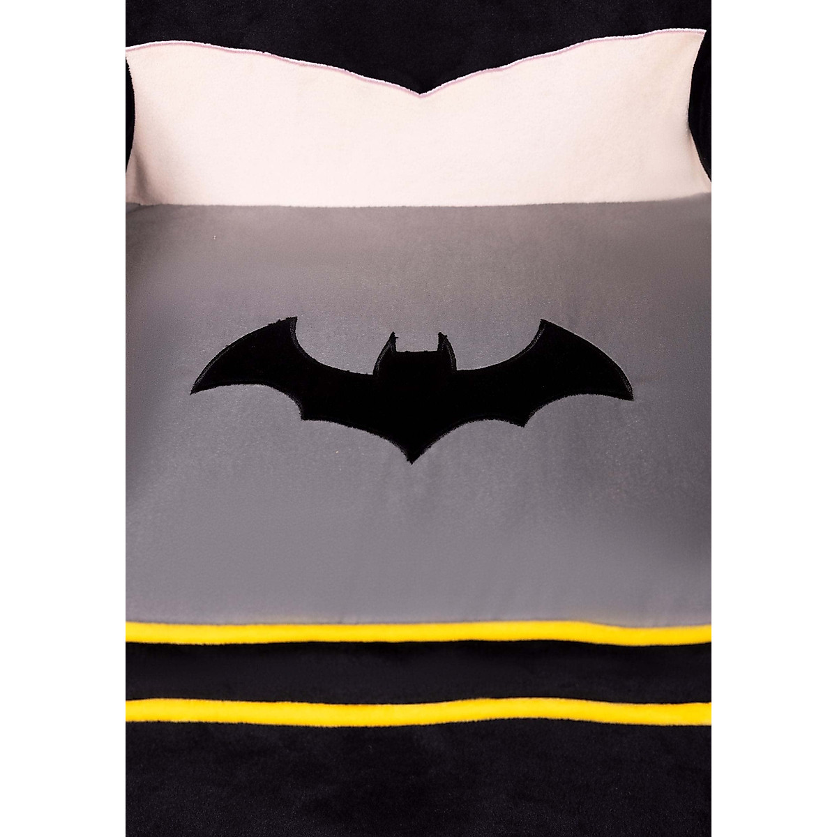 Fun Costumes Batman Face Chair Lounger Seat, DC Comics Iconic Black Comfy Soft Plush Seat Standard