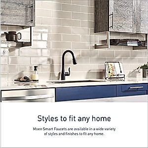 Moen 7594EVC Arbor Smart Faucet Touchless Pull Down Sprayer Kitchen Faucet with Voice Control and Power Boost, Chrome