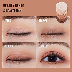 Kaja Beauty Bento Collection - Bouncy Eyeshadow Trio | Burnt Sandy Brown Tones, Travel Size, 13 Velvet Dream, 2019 Allure Best of Beauty Award, 0.03 Oz