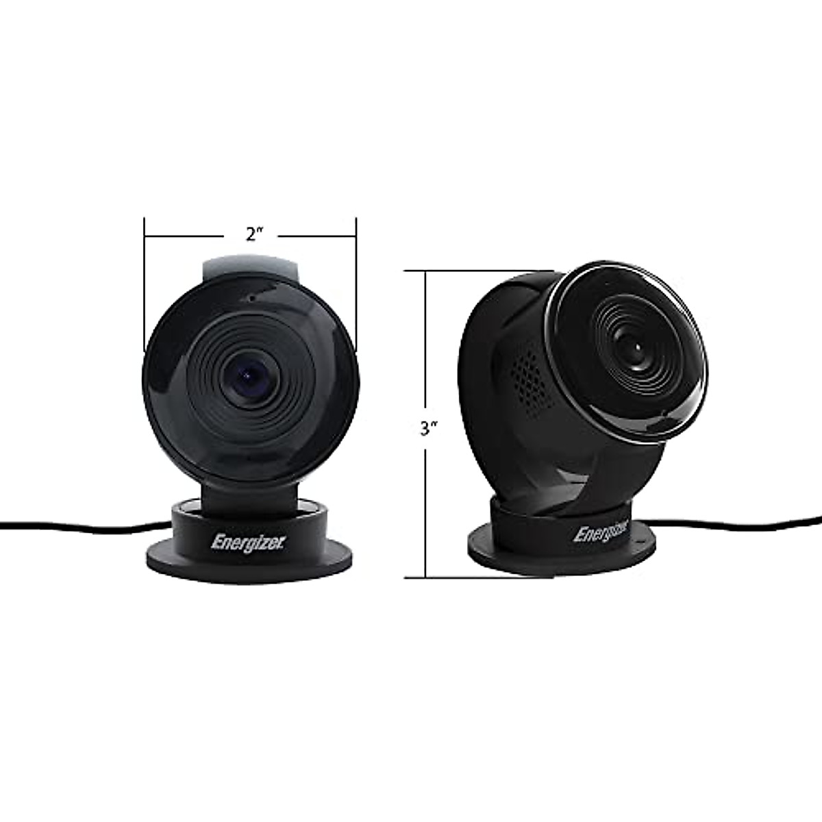 XTREME DIGITAL LIFESTYLE ACCESSORIES Energizer Smart Wi-Fi Black Indoor Camera, 1080P Full HD, Cloud/Micro-SD Card Support