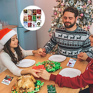 Motiskyy 240 Pcs Gospel Tract Card 12 Styles Plan of Salvation Card Pocket Holy Postcard Christian Inspirational Bible Verse Bookmark for Christian Gift Women Men Ministering Tool(Christmas)