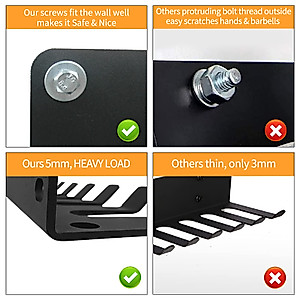 Vehcarc Home Gym Storage, Heavy-Duty Barbell Holder, Barbell Storage for Olympic Barbell, Gym Accessories Kettlebells Weight Bar Workout Rack Equipment Fitness Foam Roller Jump Rope Resistance Band