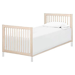 Babyletto Gelato 4-in-1 Convertible Mini Crib in Washed Natural and White, Greenguard Gold Certified